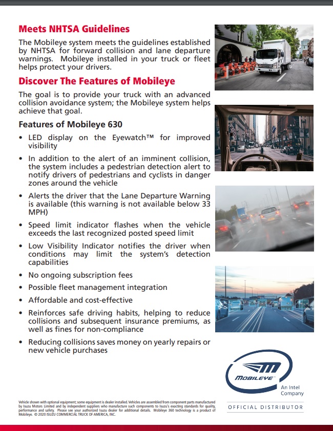 MobilEye | Isuzu Truck Safety Attachment in West Chester, PA